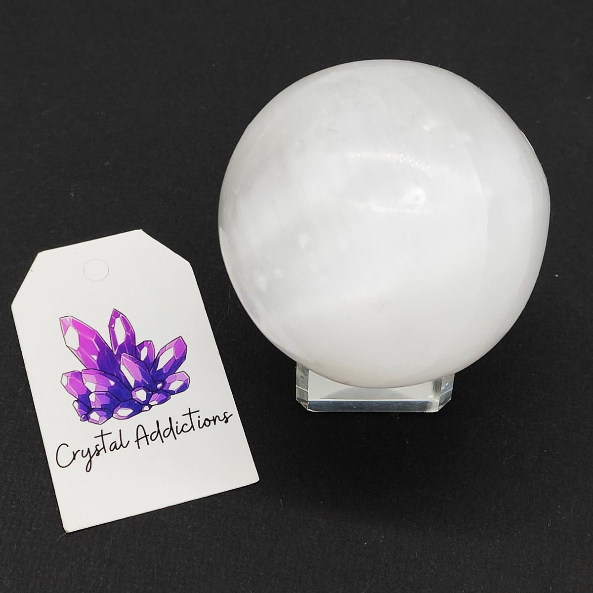 Selenite Sphere # 143 – Crystal Addictions