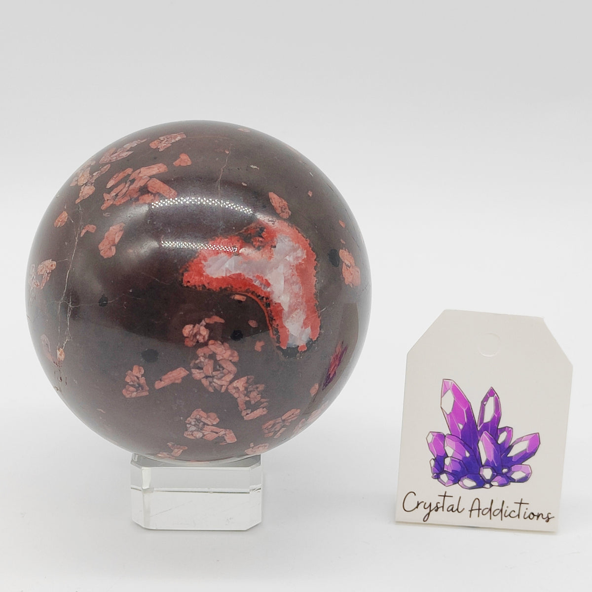 Plum Jasper Sphere # 170 – Crystal Addictions