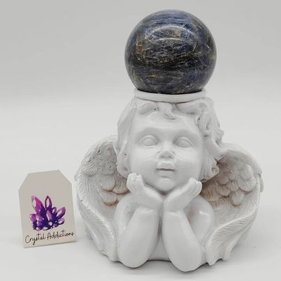Resin Angel Sphere Stand – Crystal Addictions