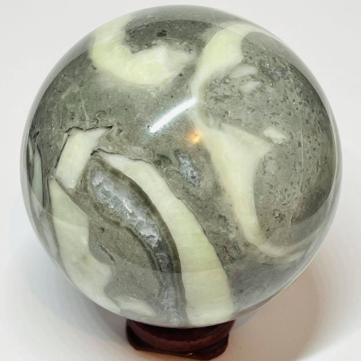 Shell Jasper Sphere # 80 – Crystal Addictions