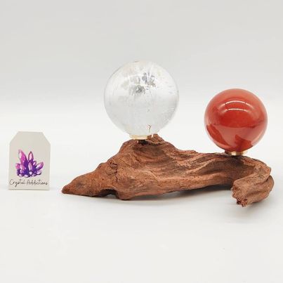 SARAH-JANE CASSERLY - Wooden Branch Sphere Stand # 143 – Crystal Addictions
